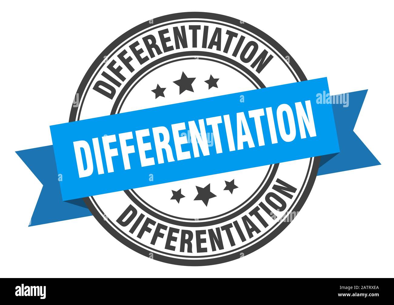 differentiation label. differentiationround band sign. differentiation ...