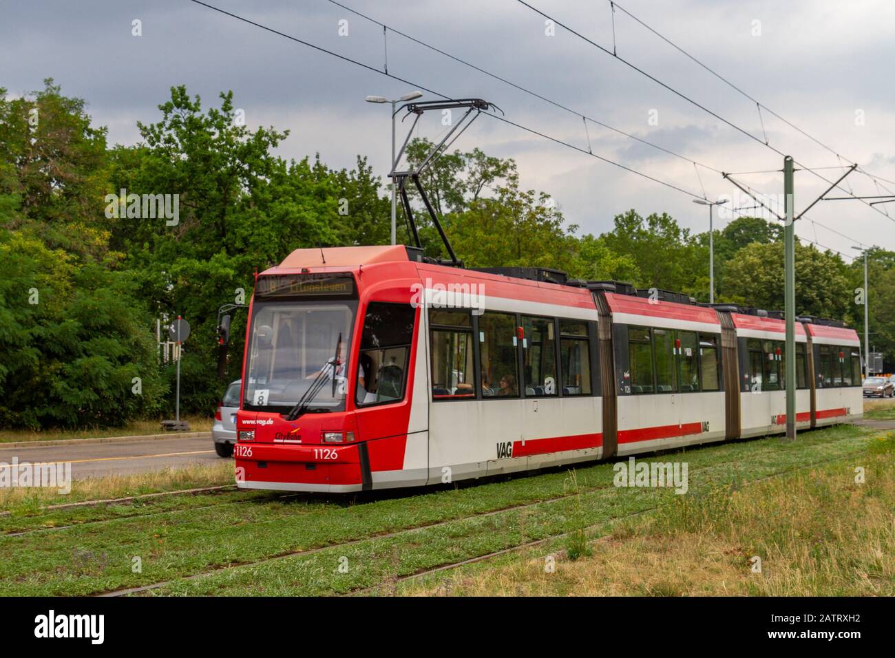 A Nuremberg tramway network (Straßenbahnnetz Nürnberg)tram on a ...