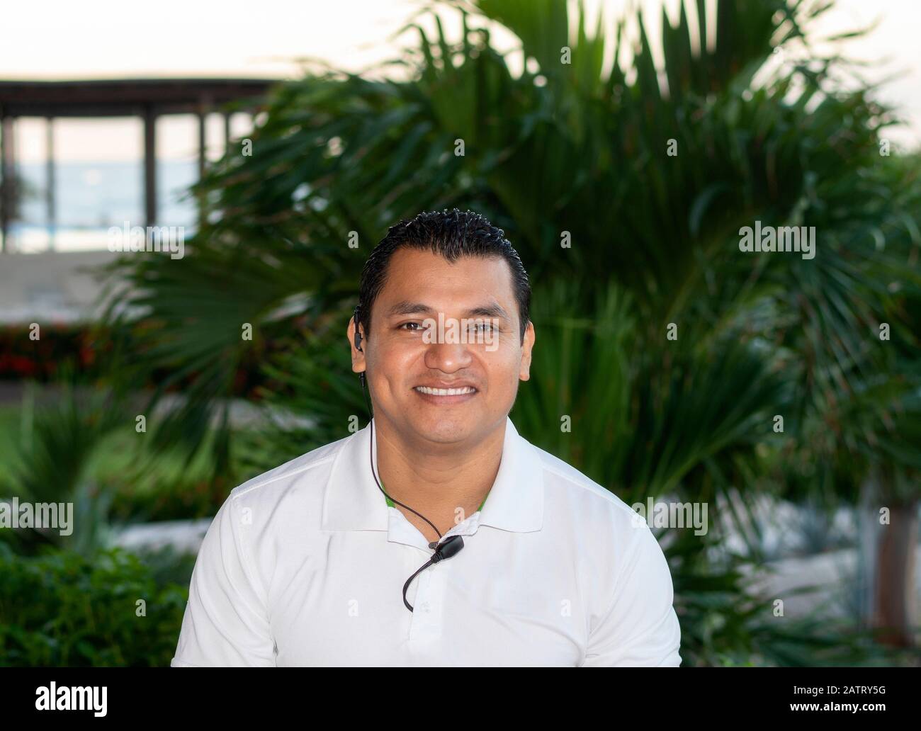 Happy, Smiling, Friendly & Handsome Mexican Man Working in a Resort ...