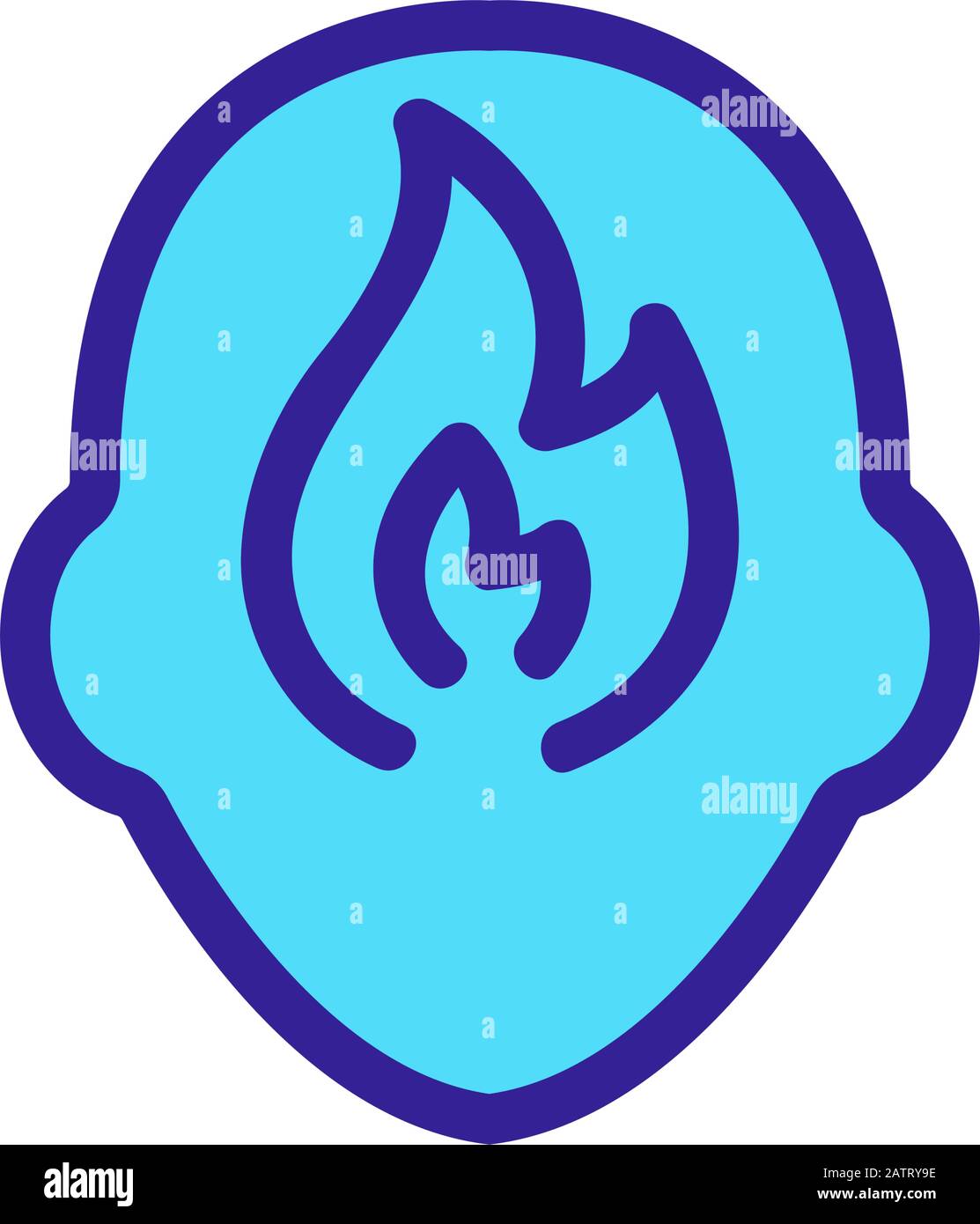 artistic-shaped mindset icon vector. Isolated contour symbol ...