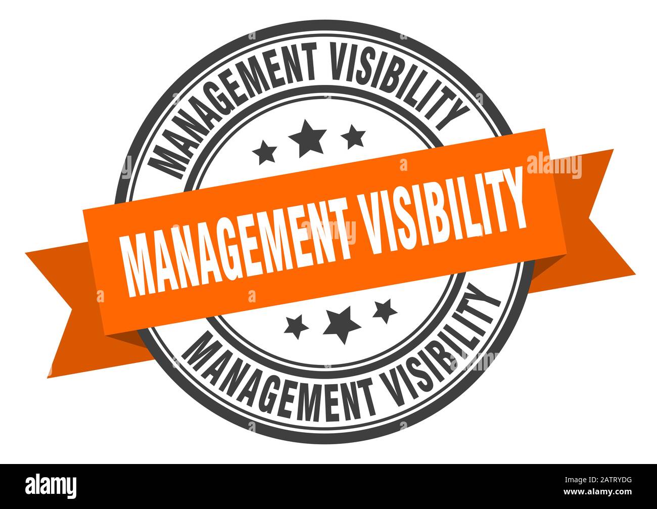management visibility label. management visibilityround band sign ...