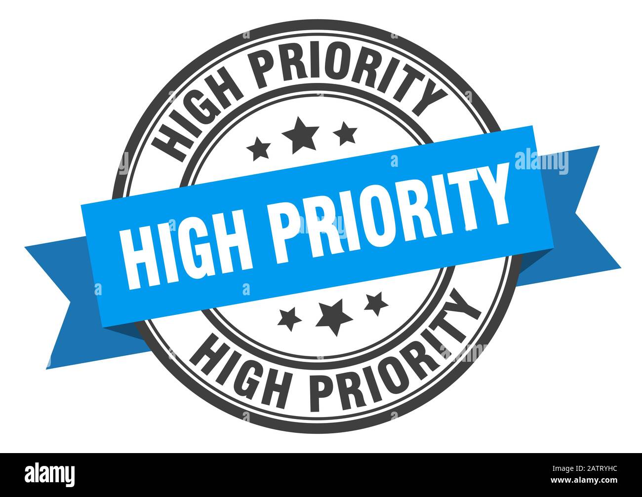 high priority label. high priorityround band sign. high priority stamp ...