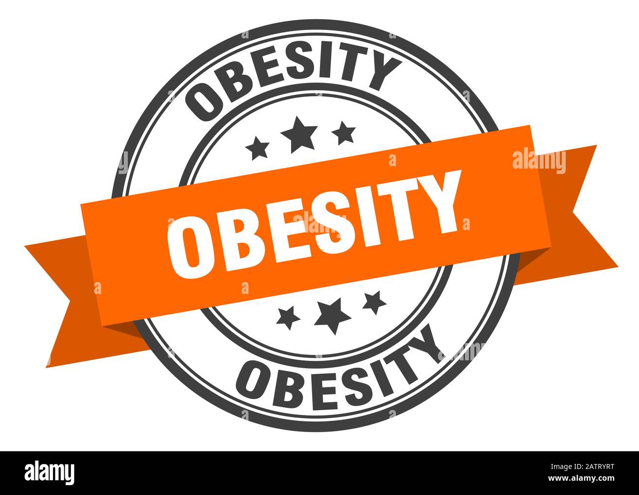 obesity label. obesityround band sign. obesity stamp Stock Vector Image ...