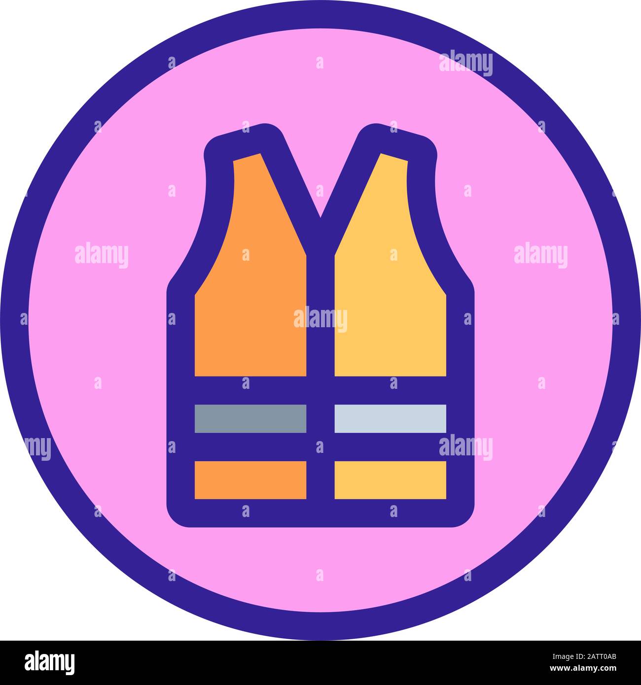 Protective vest icon vector. Isolated contour symbol illustration Stock ...