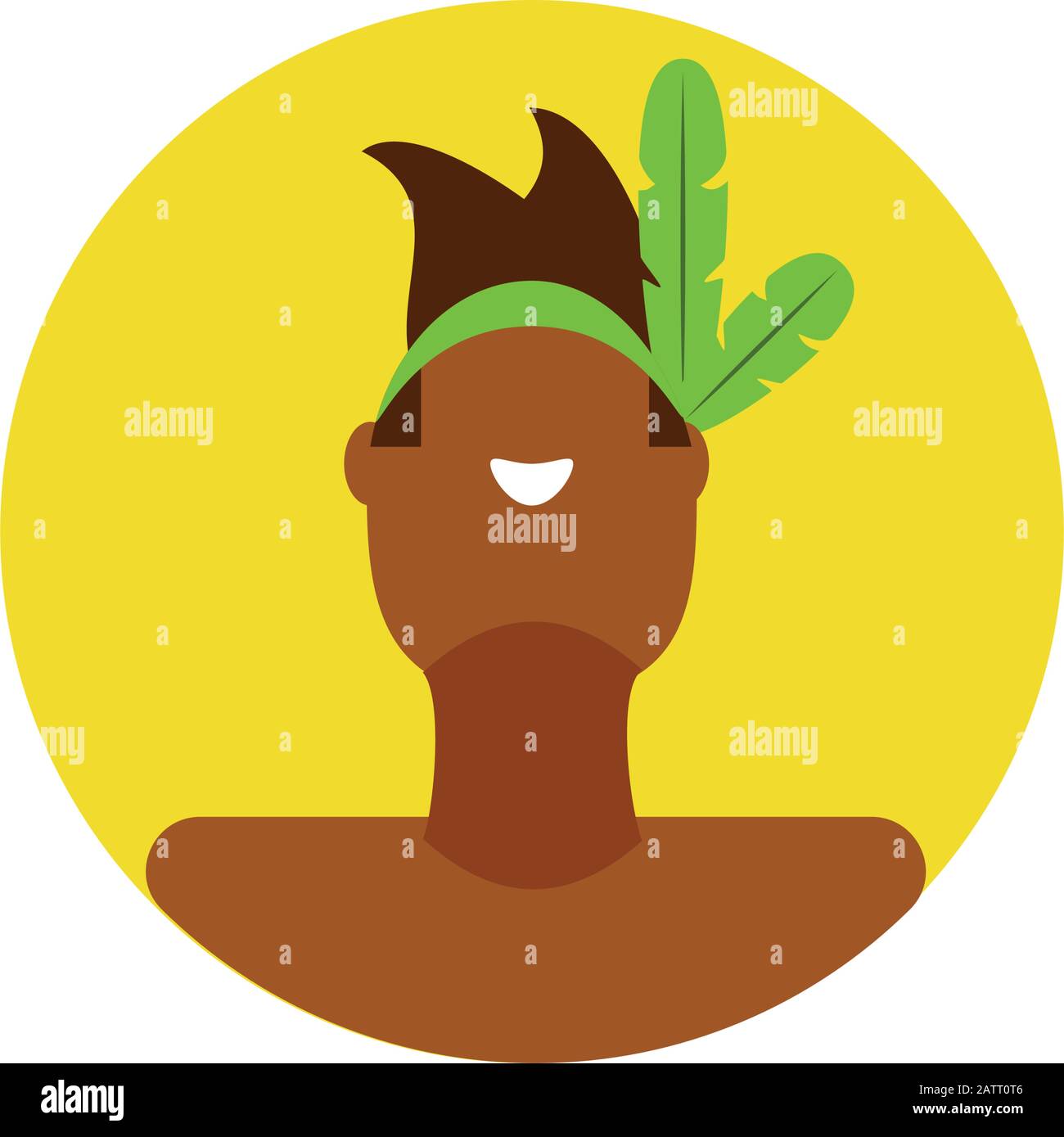 Avatar man with feathers in the head design, Party celebration event ...
