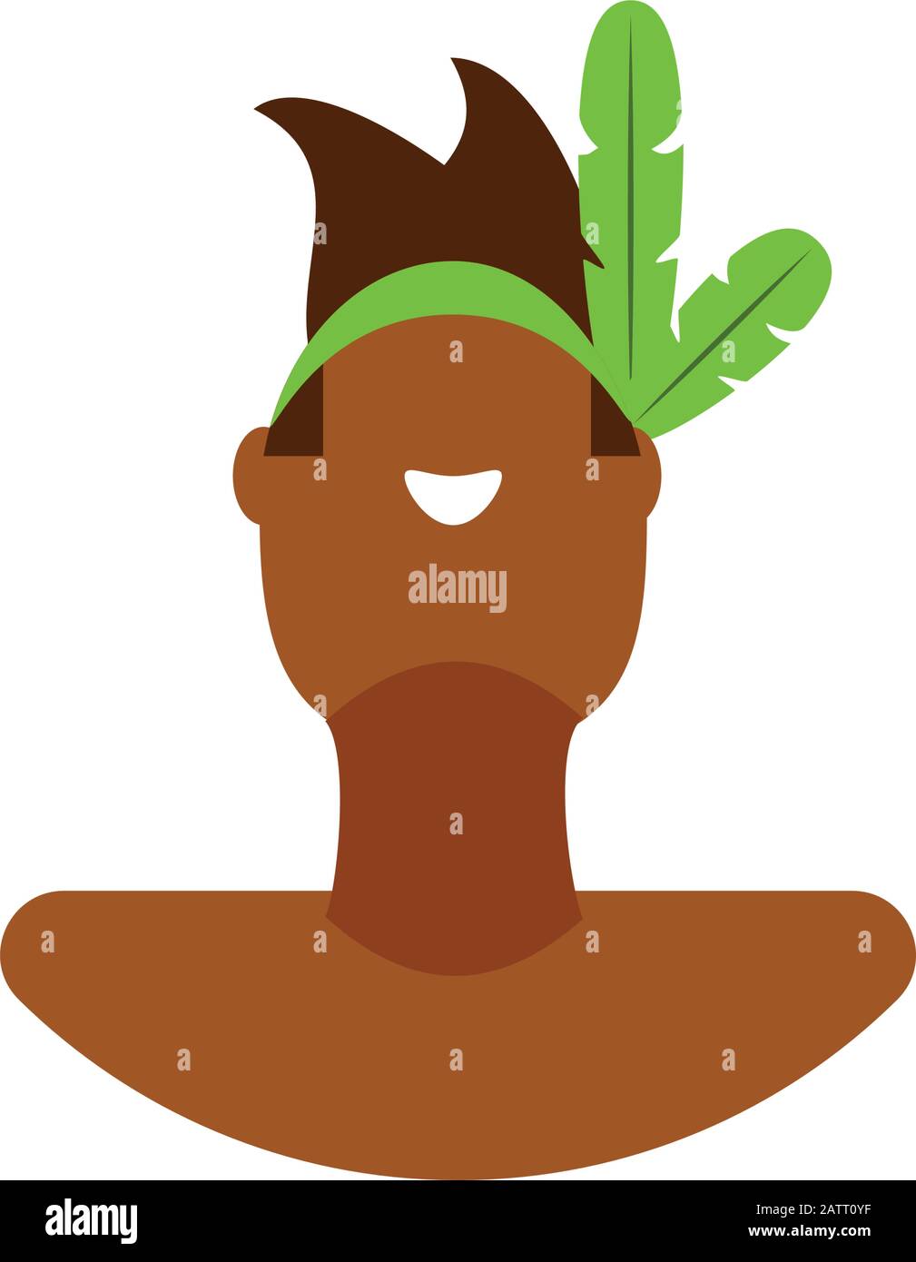 Avatar man with feathers in the head design, Party celebration event ...