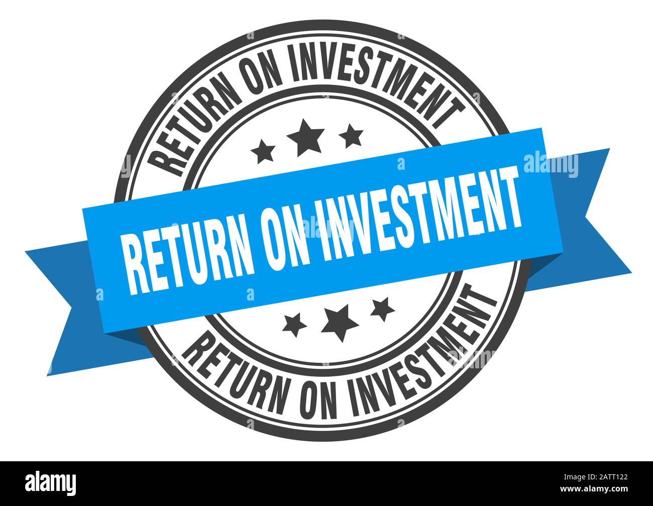 return on investment label. return on investmentround band sign. return ...