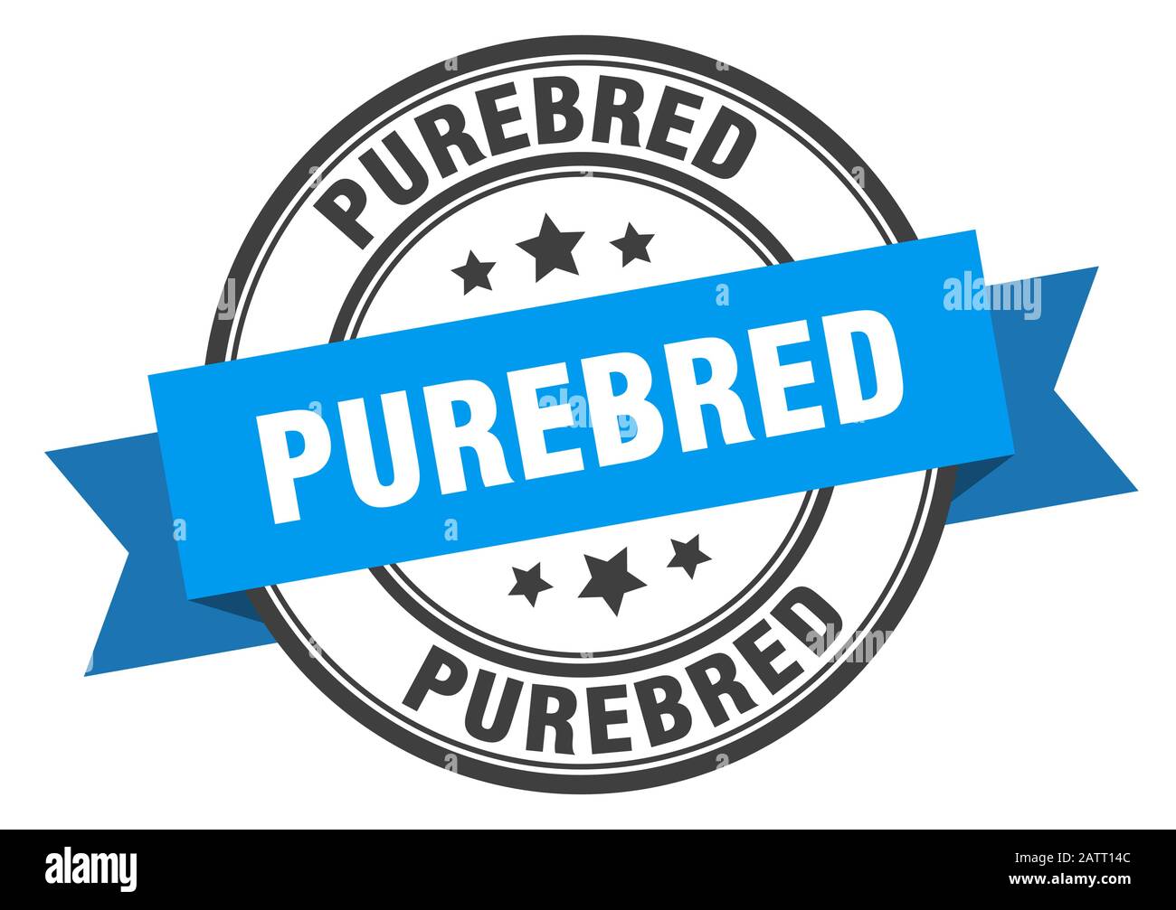 purebred label. purebredround band sign. purebred stamp Stock Vector ...