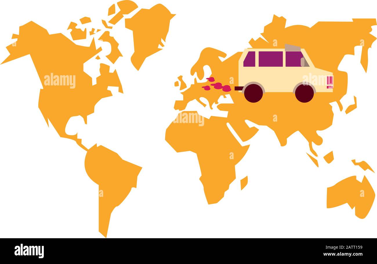 world planet earth maps with car Stock Vector Image & Art - Alamy