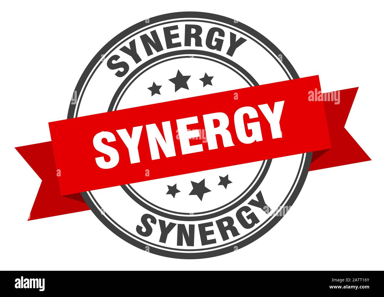 synergy label. synergyround band sign. synergy stamp Stock Vector Image ...