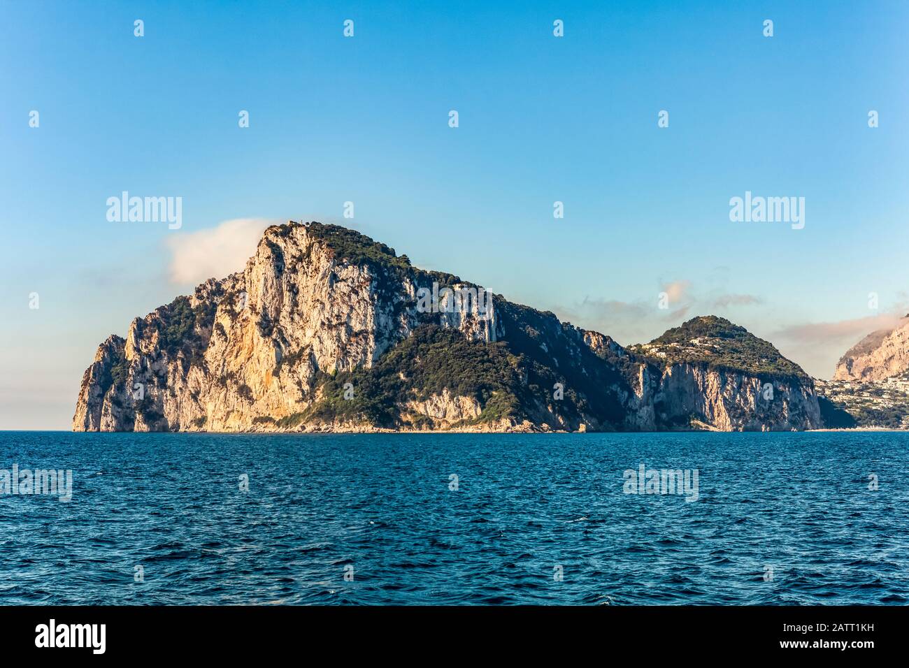 Island of Capri on the Tyrrhenian Sea, Mediterranean; Capri, italy ...