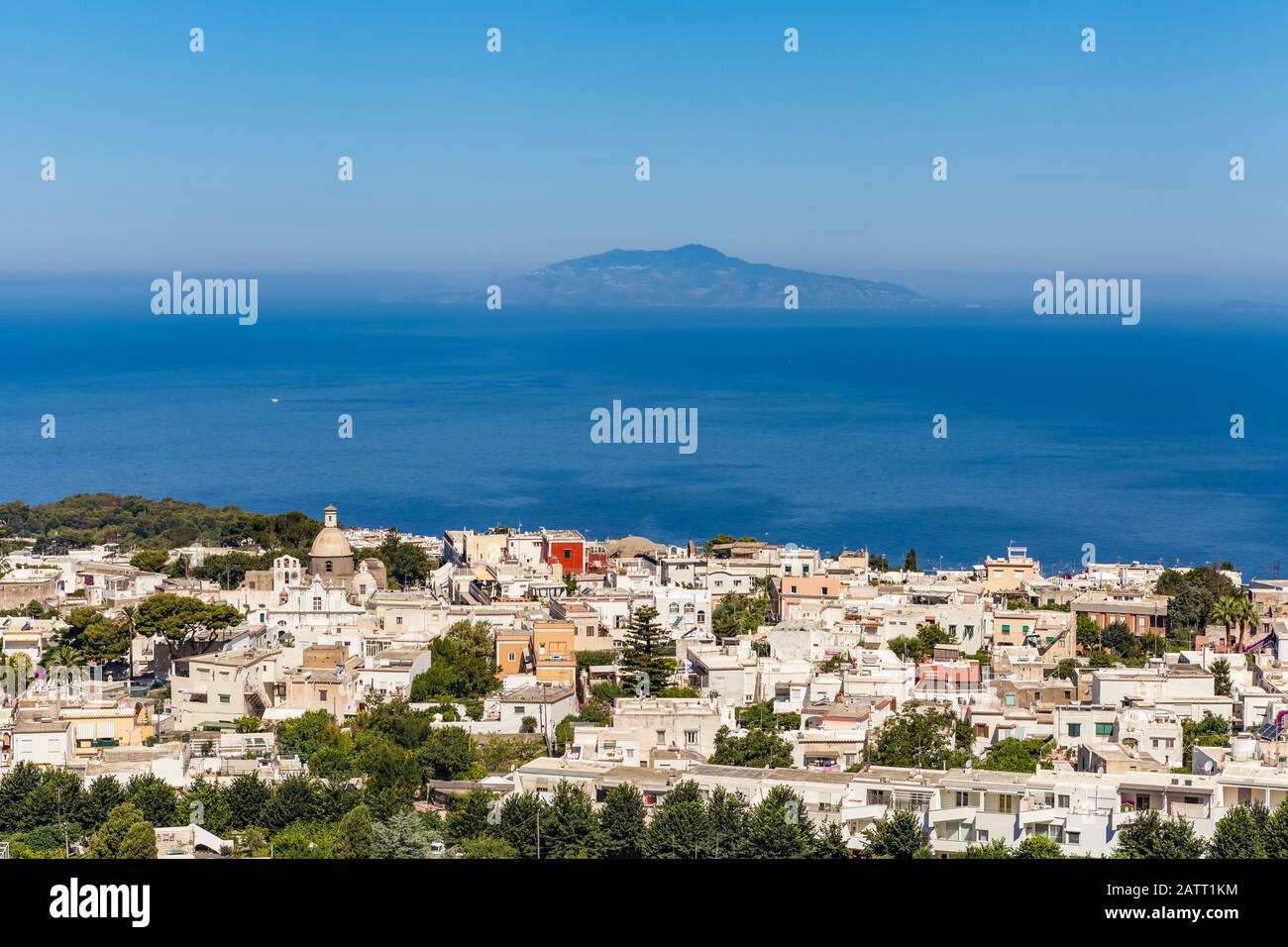 Island of Capri on the Tyrrhenian Sea, Mediterranean; Capri, italy ...