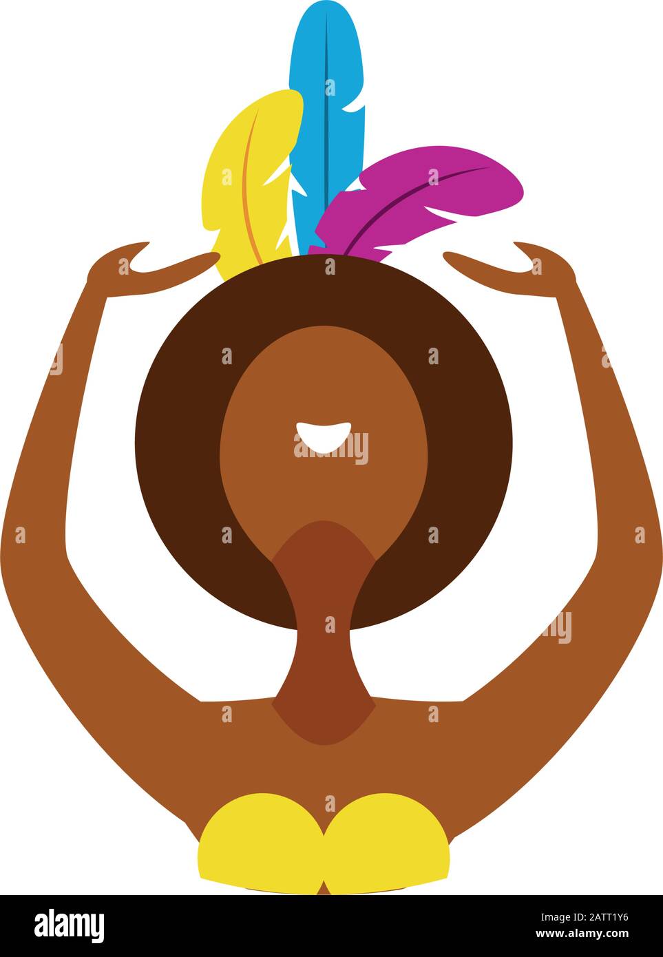 Avatar woman with feathers in the head design, Party celebration event ...