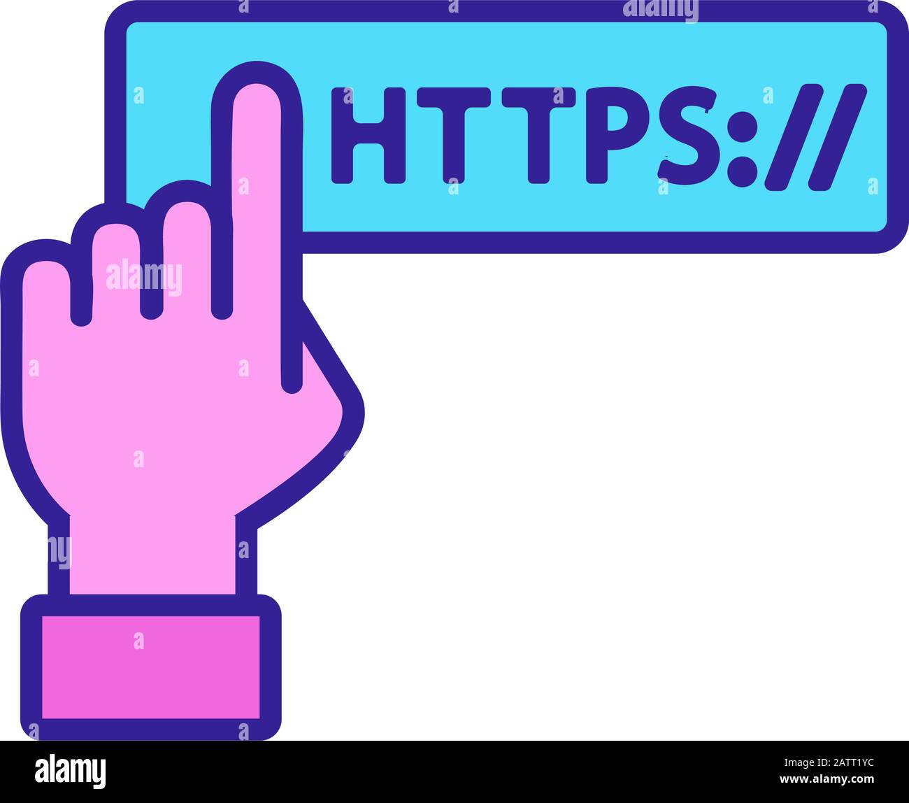 https protocol vector vector. Isolated contour symbol illustration ...