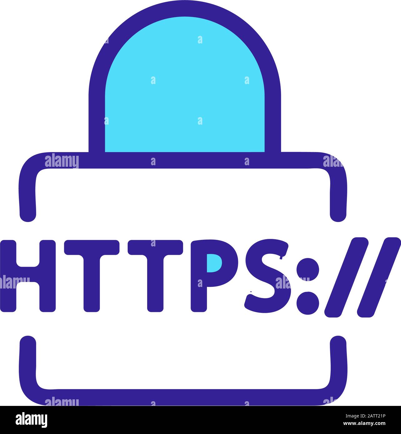https protocol vector vector. Isolated contour symbol illustration ...