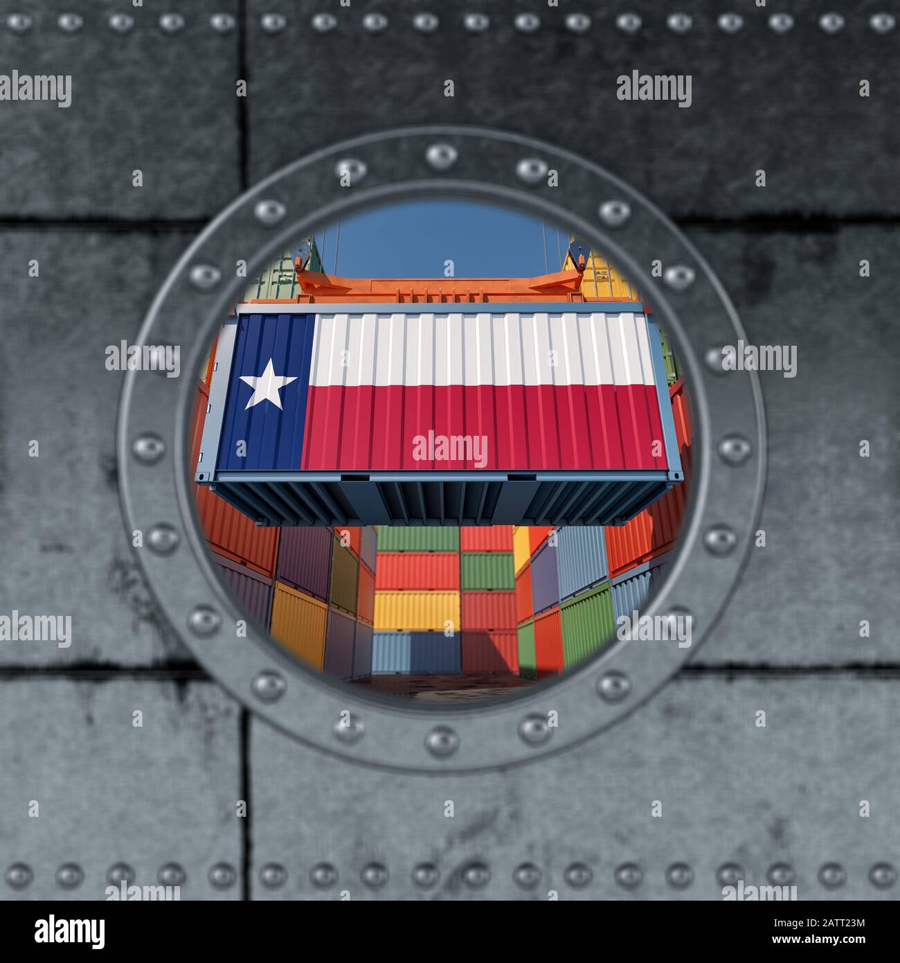 Container ship texas port hi-res stock photography and images - Alamy
