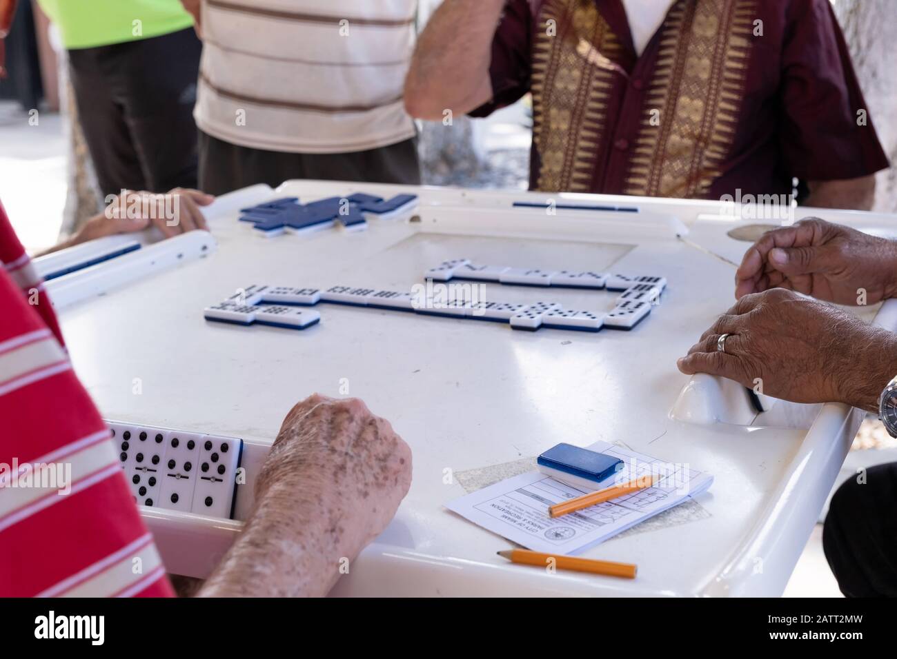Men At The Gaming Table Stock Photo - Alamy