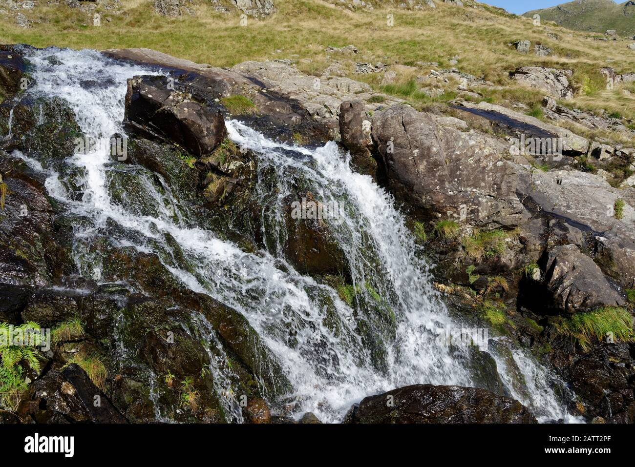 Small Water Beck Waterfall, Mardale Head Haweswater, Cumbria Stock ...