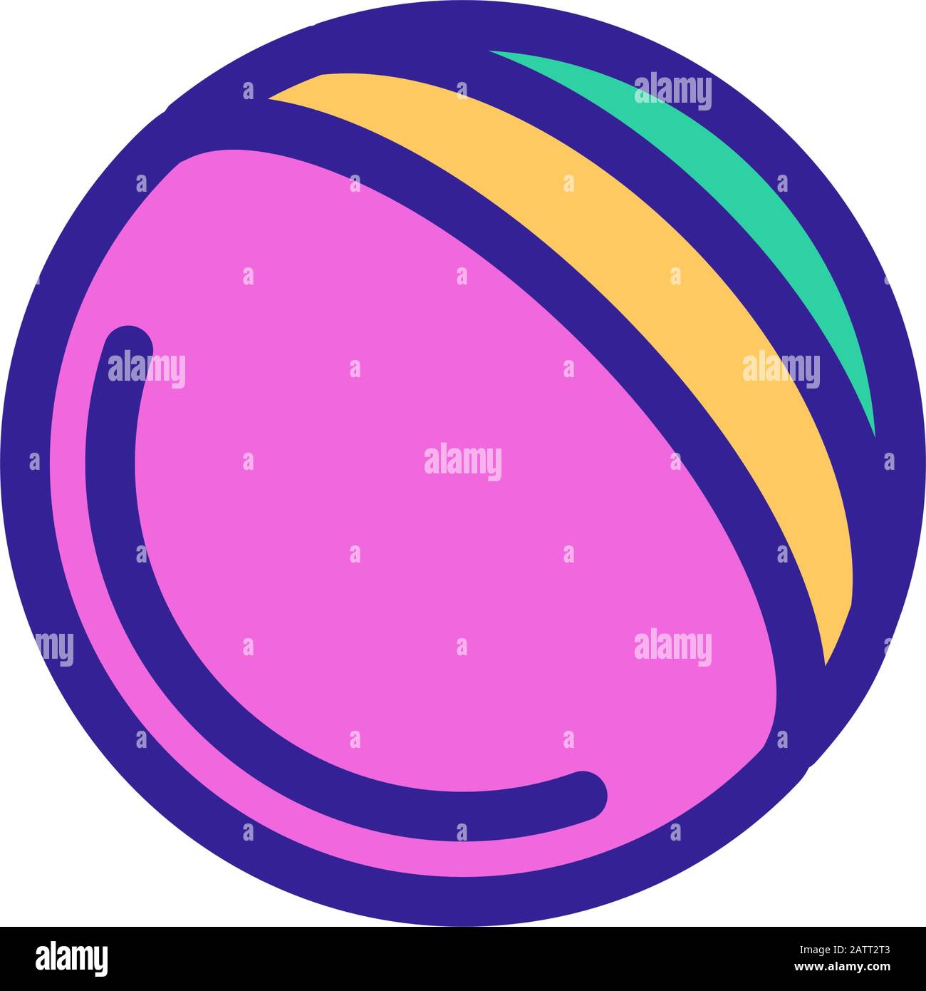 Ball for the game icon vector. Isolated contour symbol illustration ...