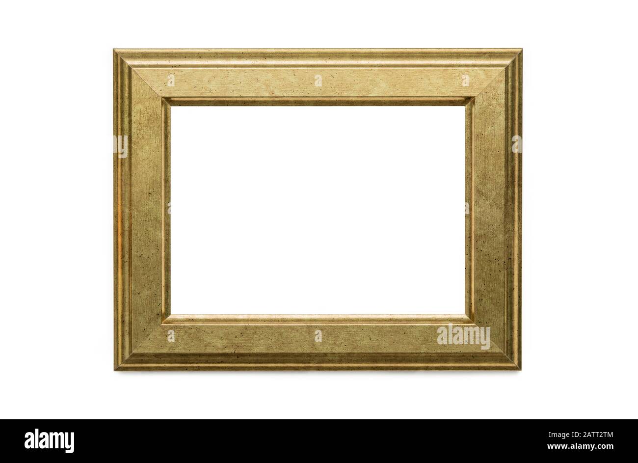Golden frame on white background. Empty golden frame Stock Photo - Alamy