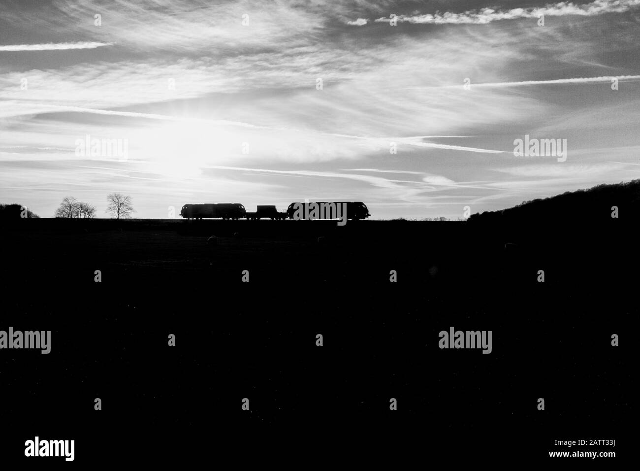 Nuclear waste train Black and White Stock Photos & Images - Alamy
