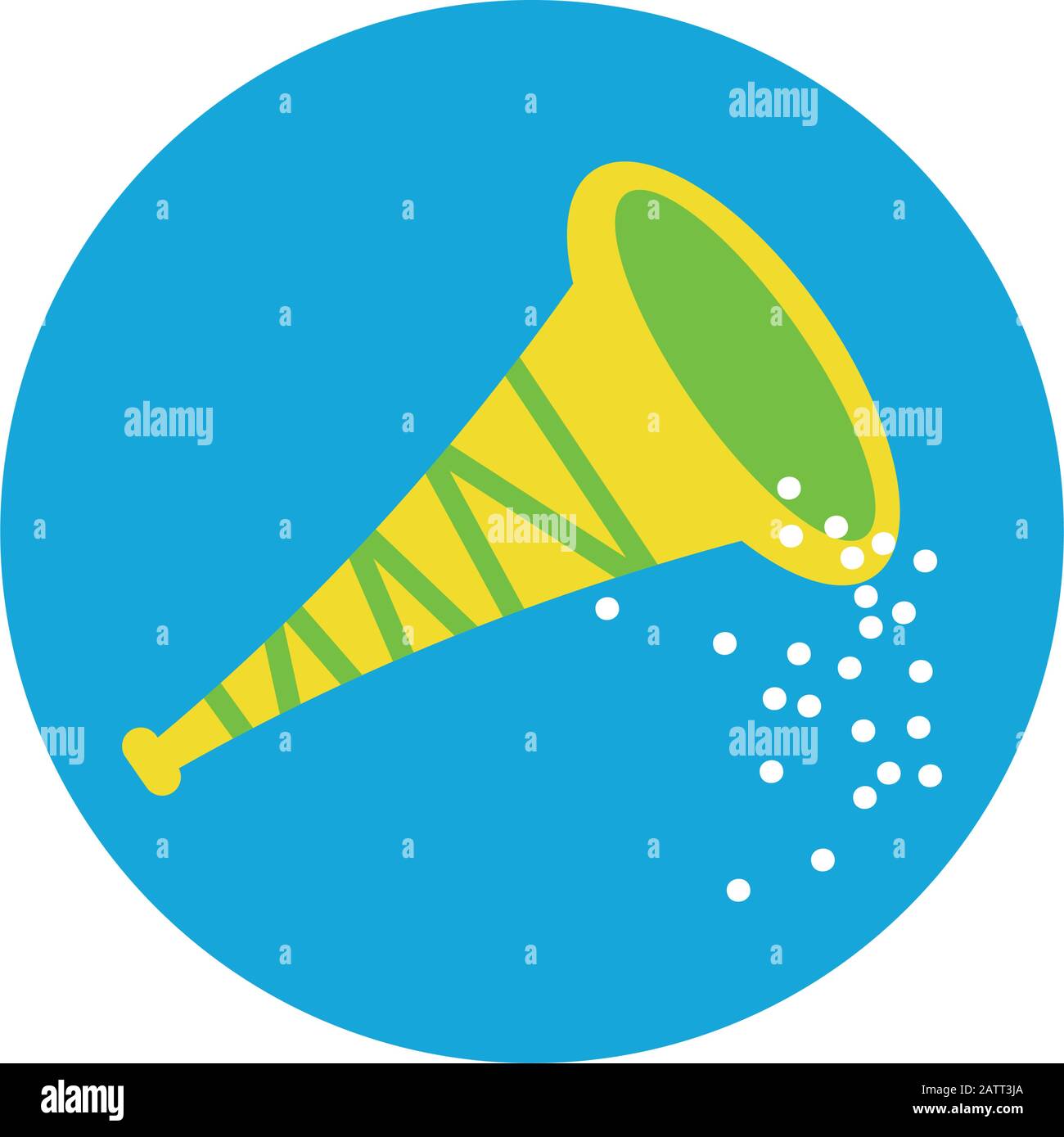 Confetti trumpet design, Party celebration event happy birthday holiday ...