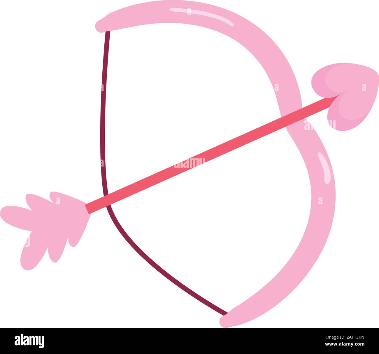 Heart arrow and bow design of love passion romantic valentines day ...