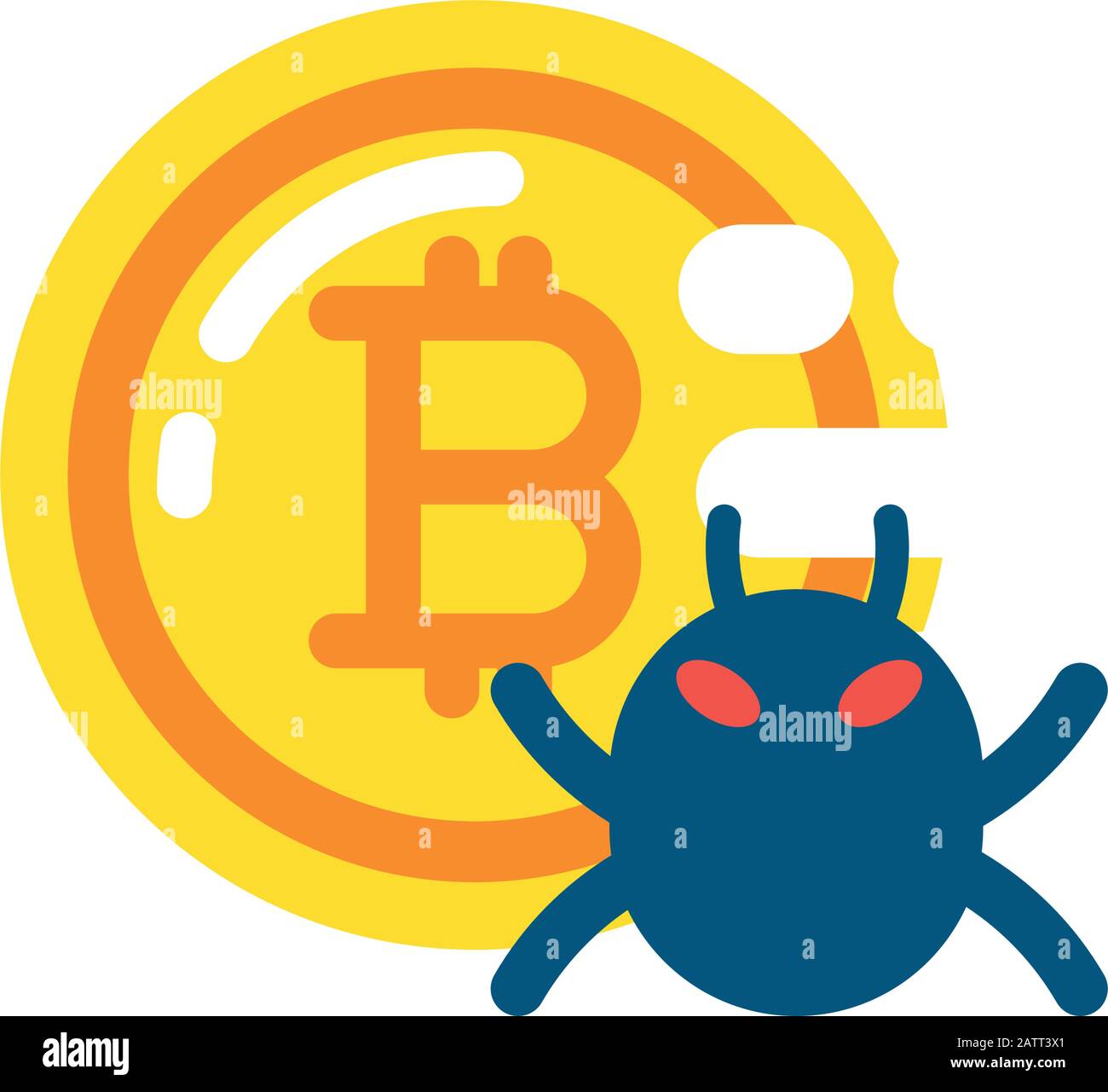 Bitcoin and bug design of Cryptocurrency money currency exchange ...