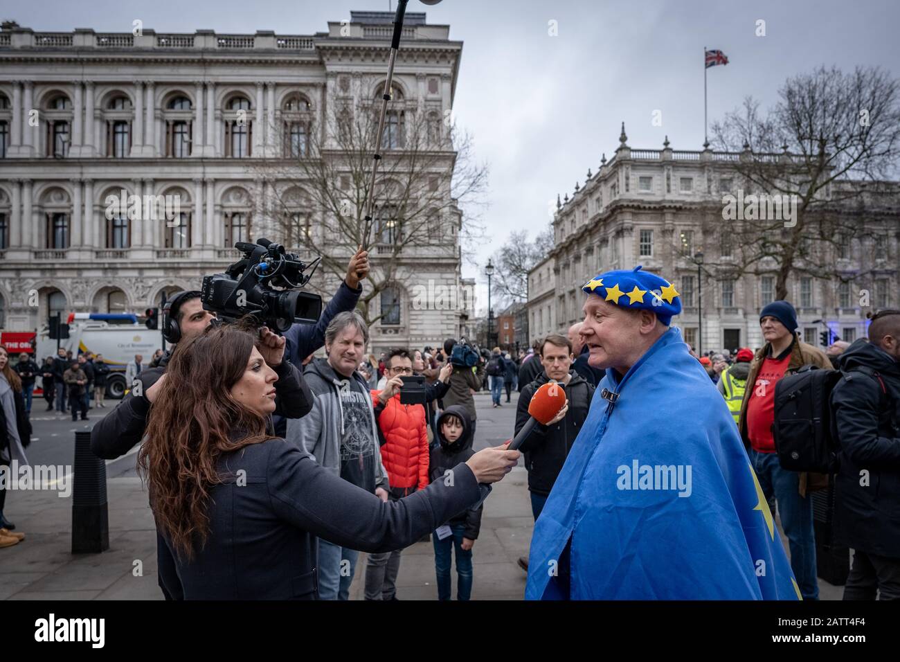 UK Brexit Day 31st Jan 2020. Celebrations in London as the UK finally ...