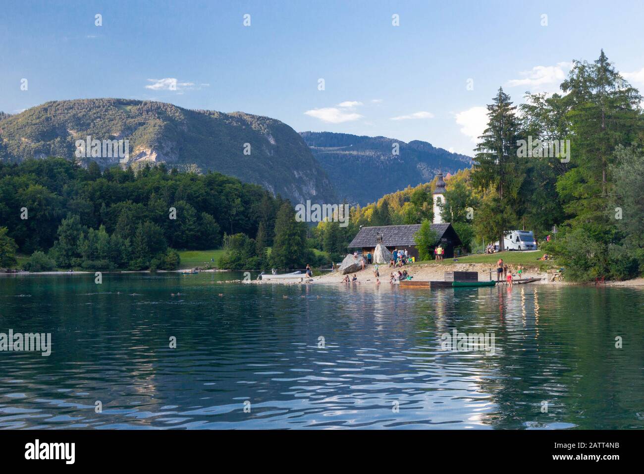 view of famous lake Bled in Slovenia Stock Photo - Alamy