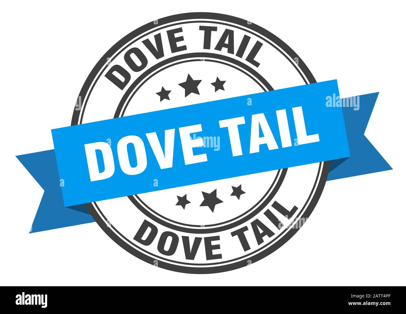 dove tail label. dove tailround band sign. dove tail stamp Stock Vector ...