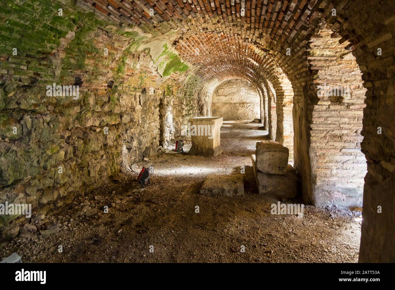 Ancient Roman bathing (thermae) in Varna, port city at Black Sea in ...