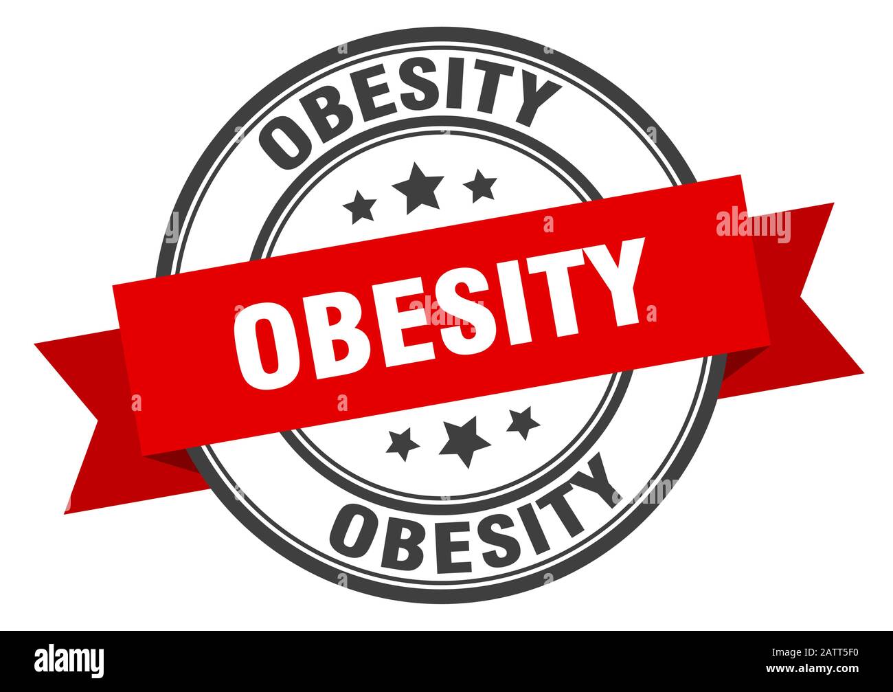 obesity label. obesityround band sign. obesity stamp Stock Vector Image ...