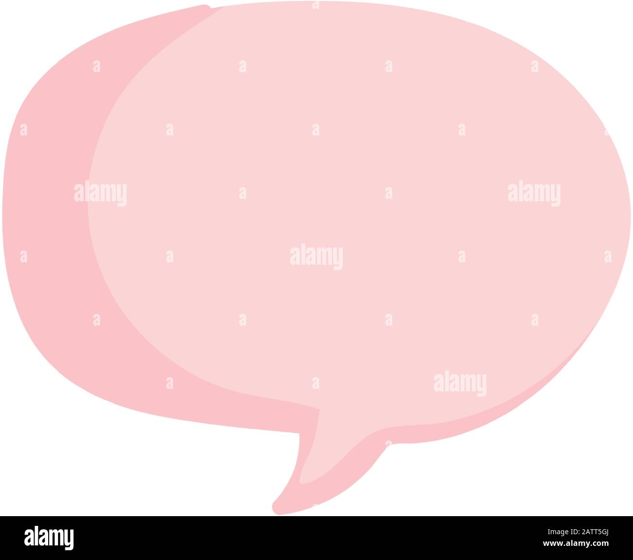 pink talk bubble chat message on white backrgound vector illustration ...