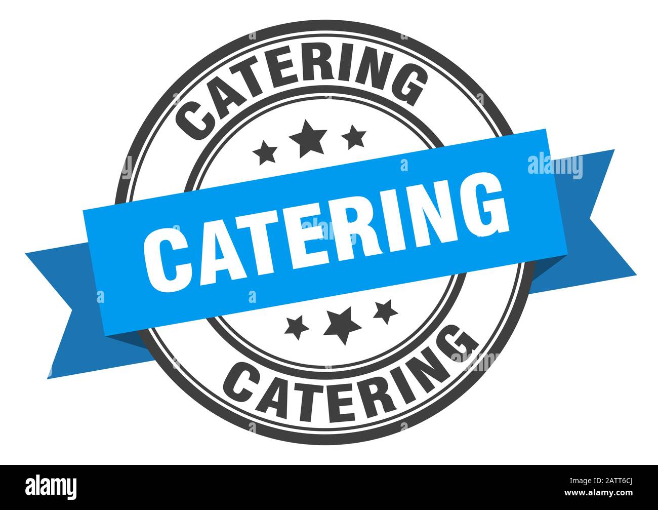 catering label. cateringround band sign. catering stamp Stock Vector ...