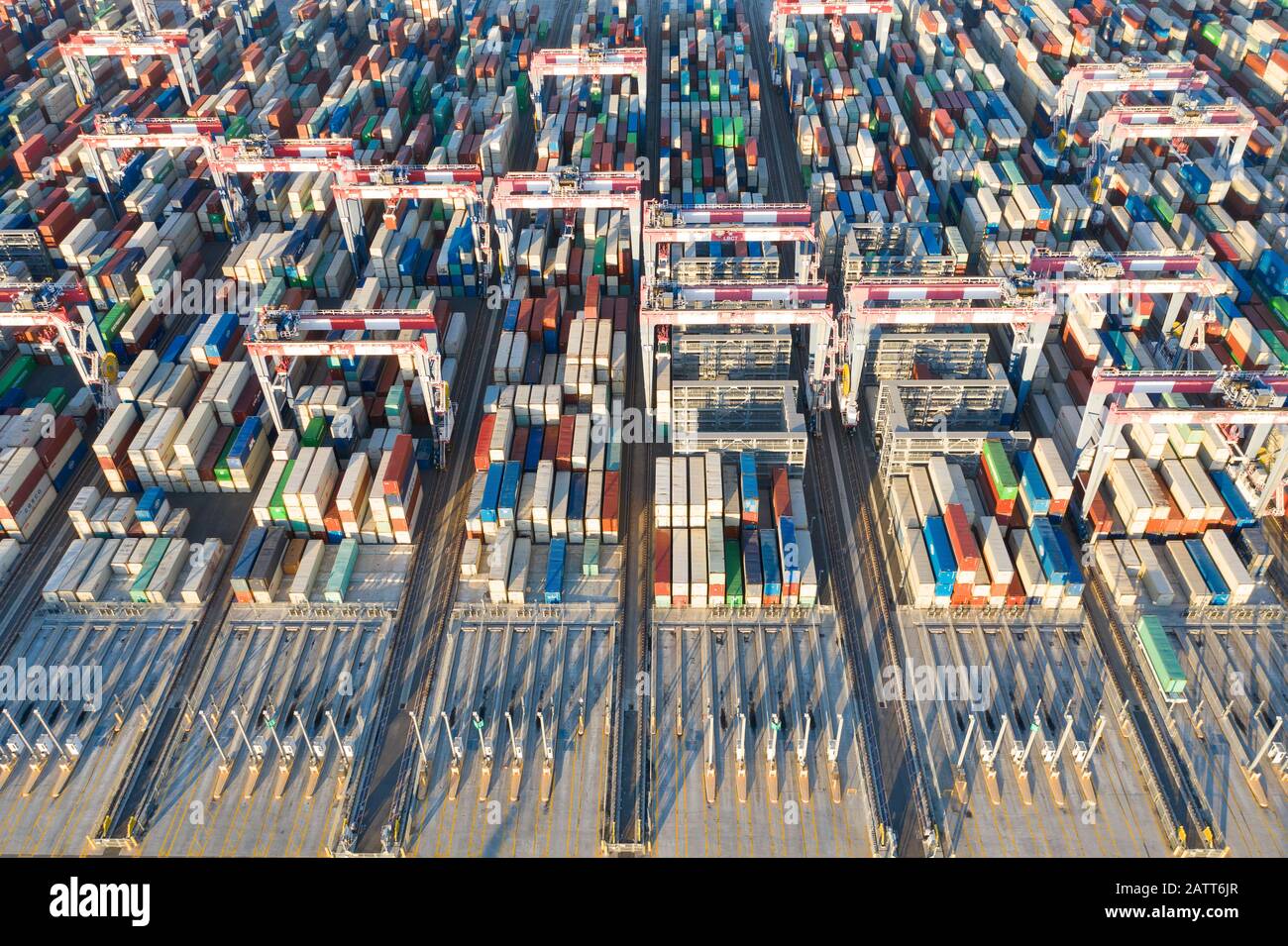 Port of Long Beach and Los Angeles Container Yard Stock Photo - Alamy