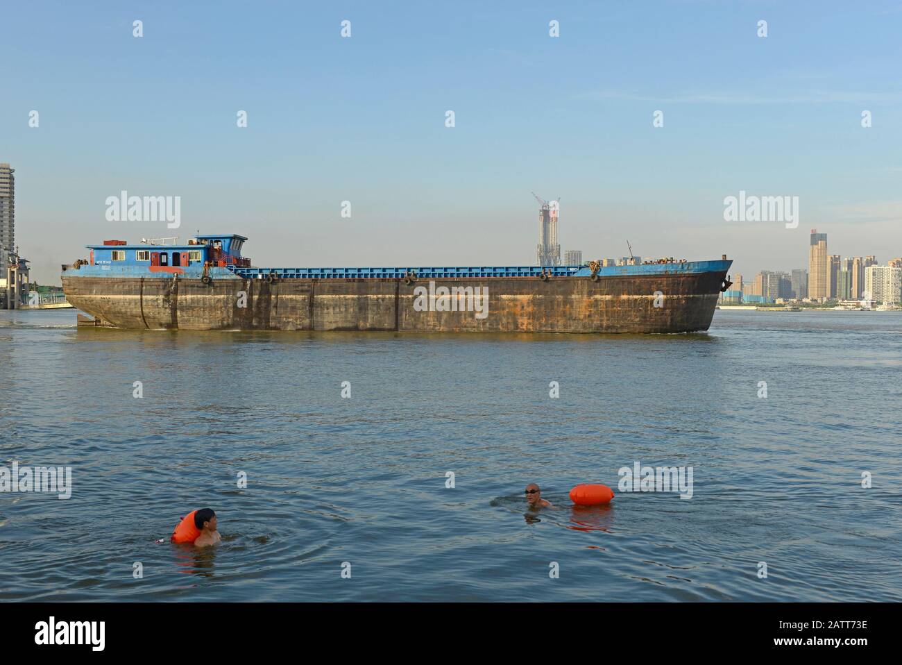 Empty cargo ship on river hi-res stock photography and images - Alamy