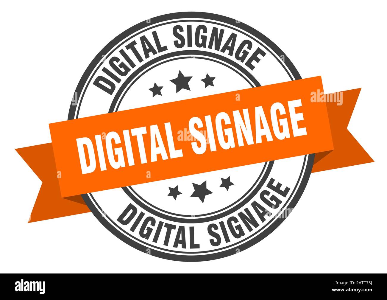 digital signage label. digital signageround band sign. digital signage ...