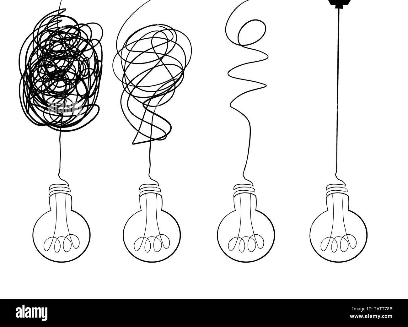 vector of a light bulb turned off Stock Photo - Alamy