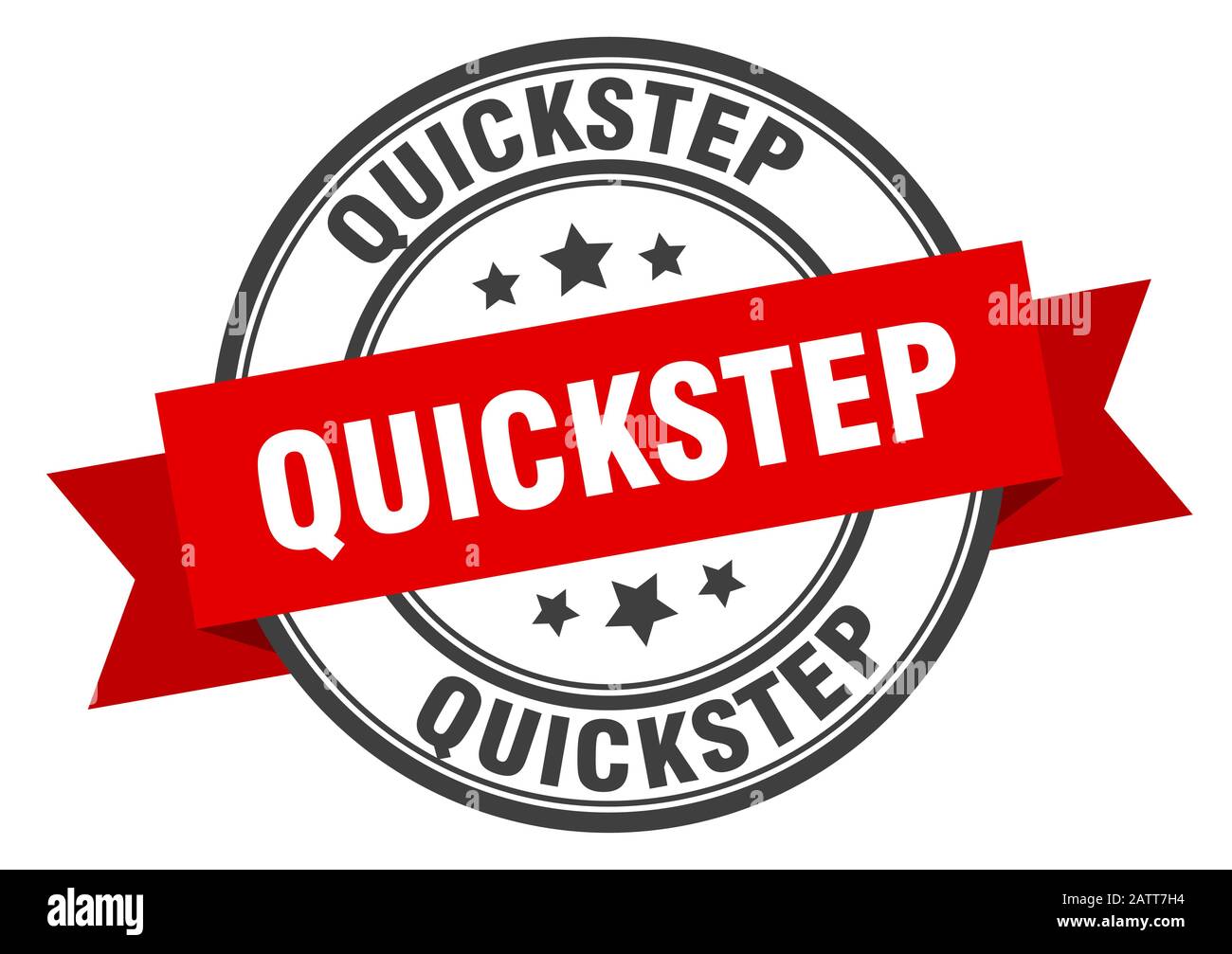 quickstep label. quickstepround band sign. quickstep stamp Stock Vector ...