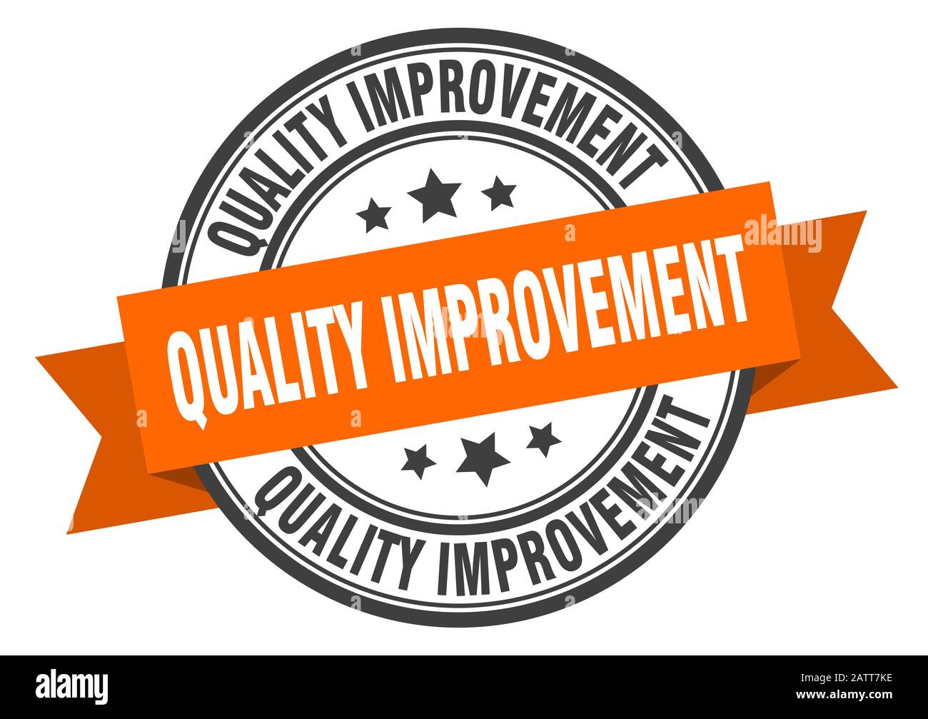 quality improvement label. quality improvementround band sign. quality ...