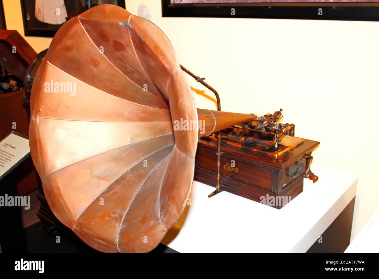 Edison Phonograph at the Edison House Museum Stock Photo - Alamy