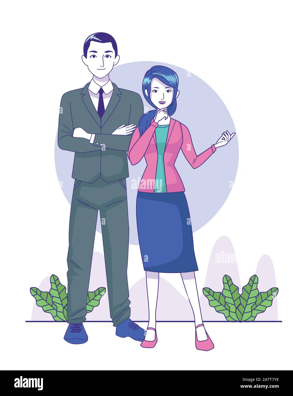 Beautiful emotional businesswoman on Stock Vector Images - Alamy