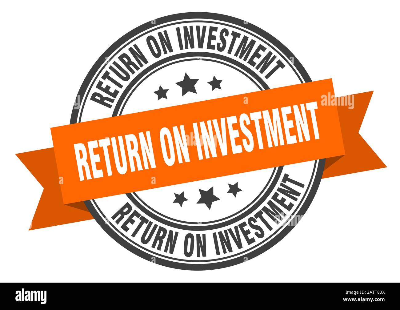 return on investment label. return on investmentround band sign. return ...