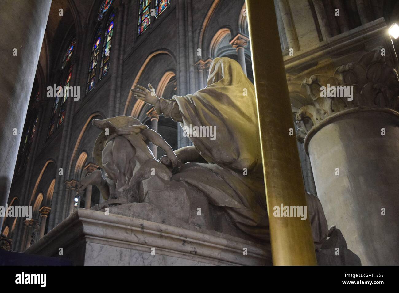 Pieta, Rear View, Notre Dame Cathedral, Paris Stock Photo - Alamy