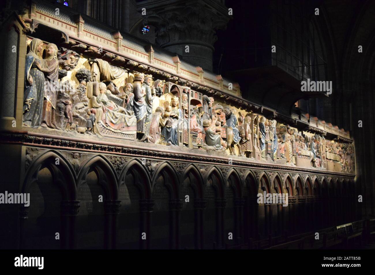 Life of Jesus Christ Painted Wooden Panels, Notre Dame Cathedral, Paris ...