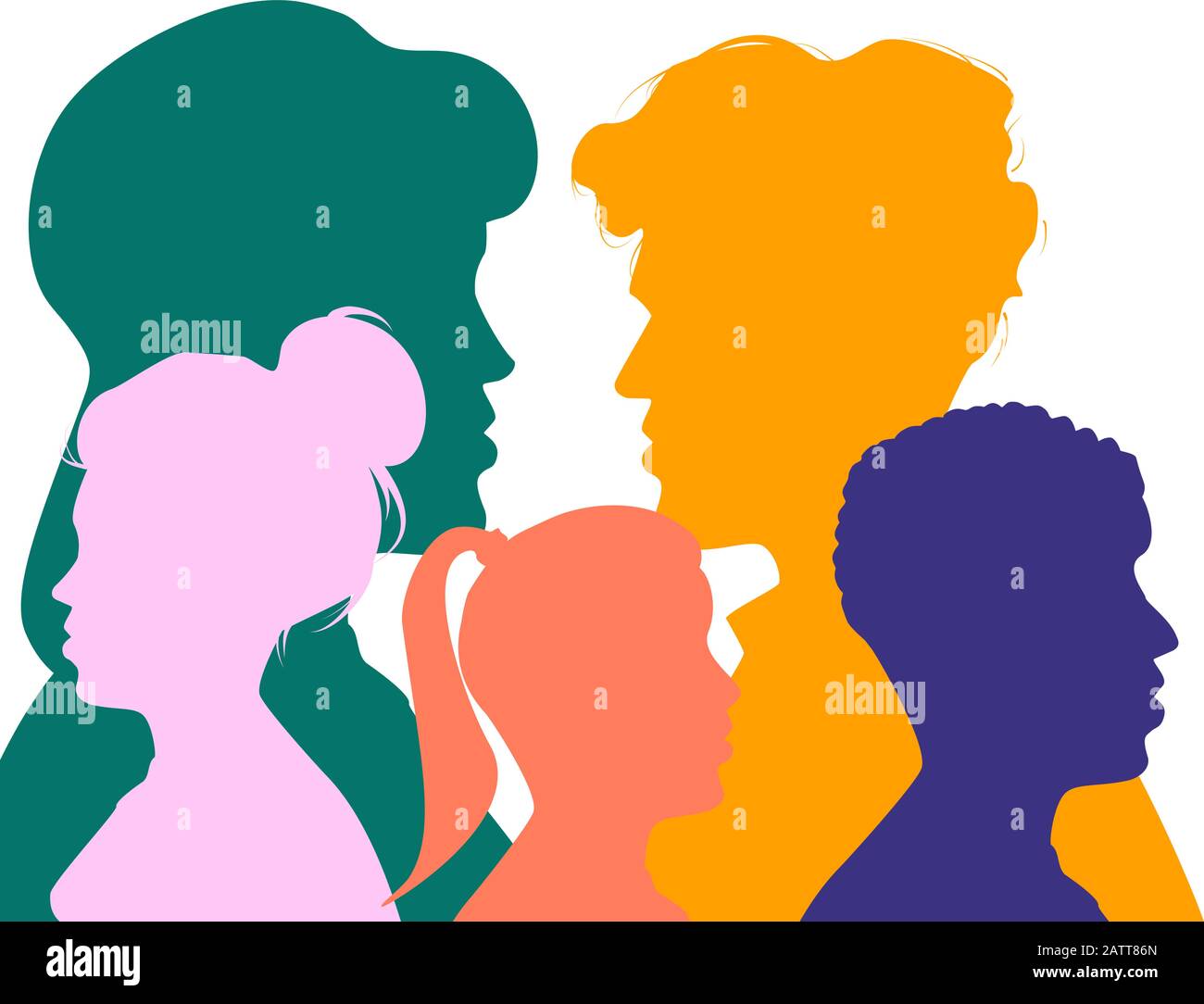 Vector image of a group of people Stock Vector Image & Art - Alamy