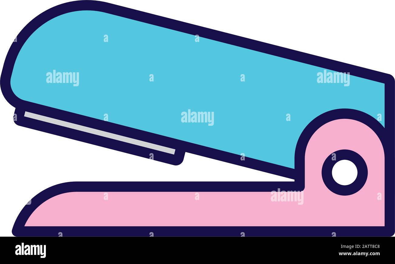 back to school stapler equipment supply icon on white background vector ...