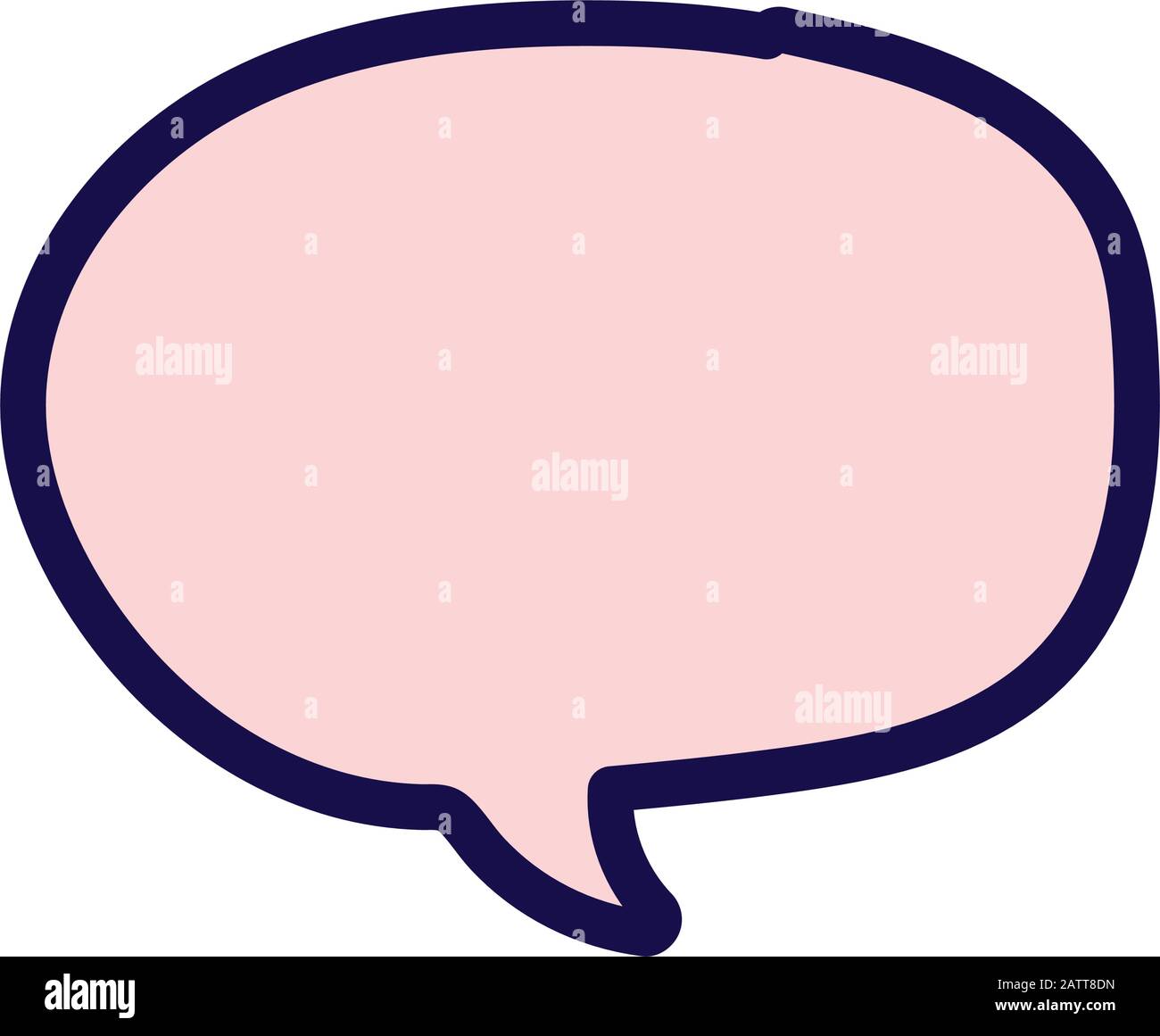 pink talk bubble chat message on white backrgound vector illustration ...