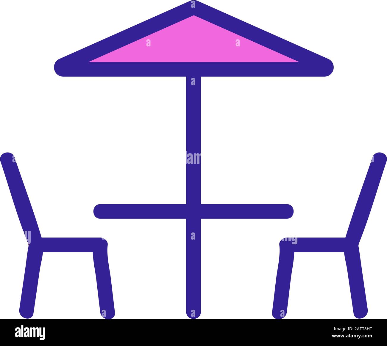 Summer terrace icon vector. Isolated contour symbol illustration Stock ...